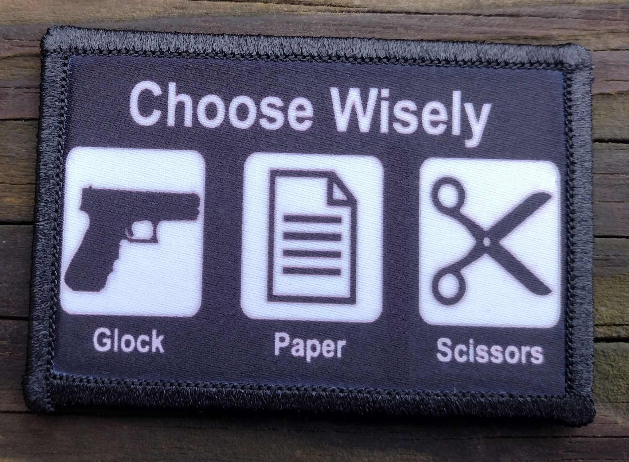 Glock Paper Scissors Morale Patch – Rude Patch